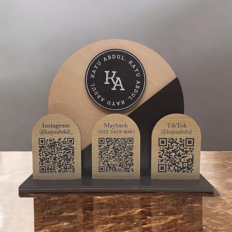 QR Code Ukiran Kayu Custom Made. Wooden Qr Code Personalised - TikTok ...