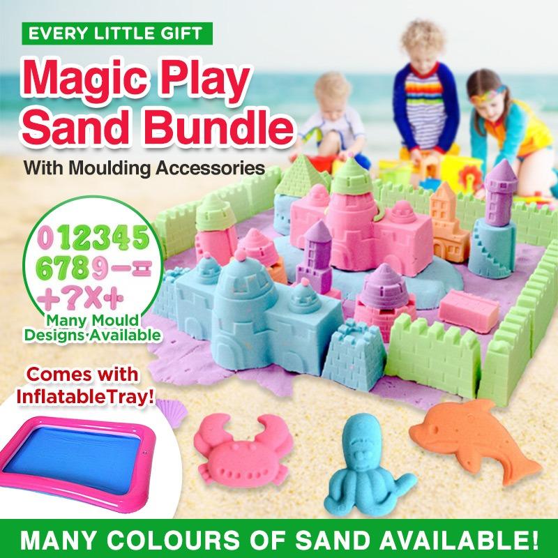 Kinetic Play Sand 2KG Bundle Set Colorful Play Sand Sensory Play ...