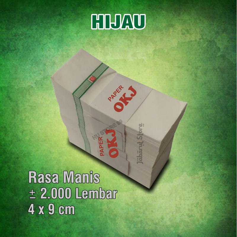 Kertas Mini / Paper OKJ 1 pak Qty 2.000 Lembar - HIJAU 4x9 cm - Shop ...