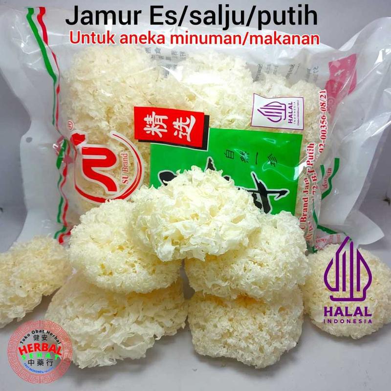 Ready Stock Jamur Salju Viral 100 Gram Jamur Es / Jamur Putih Kering ...