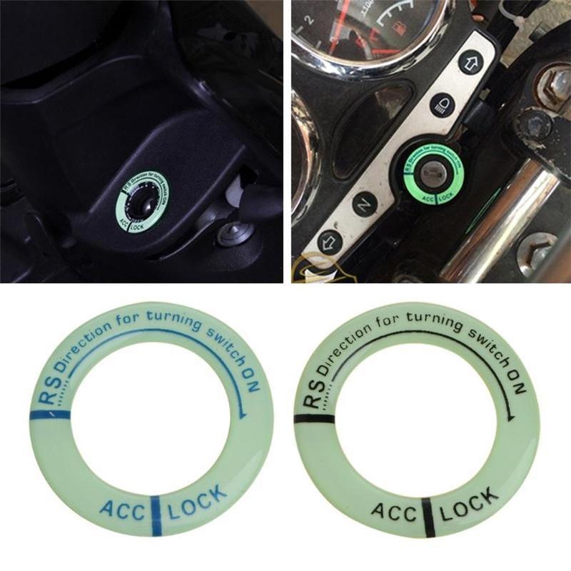 Universal Car Glow Key Ring Hole Sticker Lumunous Ignition Switch ...