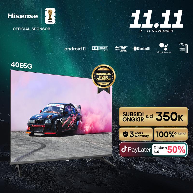 HISENSE-40E5G-OS 11 Android Smart TV -40 inch-Bazelles Design-DTX V-X ...