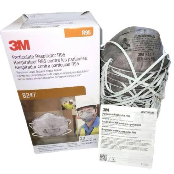 Jual HARGA PROMO !!! MASKER KARBON 8247 R95 NIOSH RESPIRATOR CARBON ...