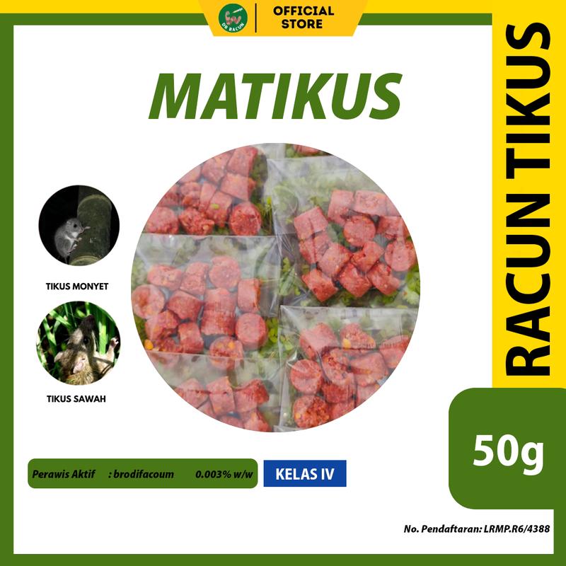 Racun Tikus MATIKUS 50g brodifacoum rat mouse rumah office gudang ...