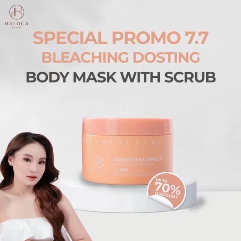 【New Formula】HALOCA BEAUTY - Bleaching Body Mask with scrub dosting ...