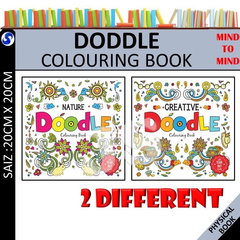 DOODLE COLOURING BOOK WITH TEAR OUT SHEETS FOR ADULT CREATIV - TikTok ...