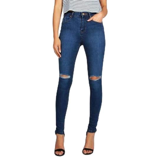 RIPPED DANIEM SKINNY LADIES JEANS PANT STRETCHABLE - TikTok Shop Malaysia