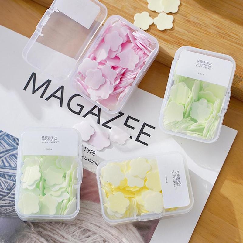 Petal Hand Soap Disposable Mini Paper Soaps (Sabun Kertas) Portable ...