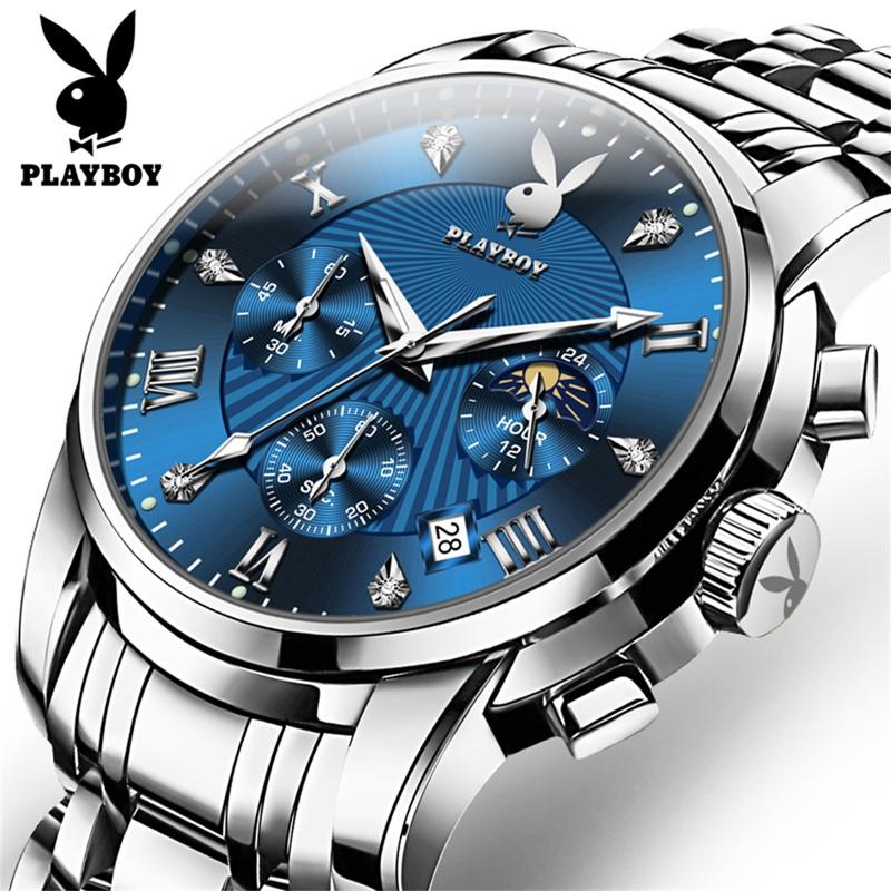 Jam Tangan Lelaki, jenama PLAYBOY, 2025 Ketibaan Baru, Rekaa - TikTok Shop Malaysia