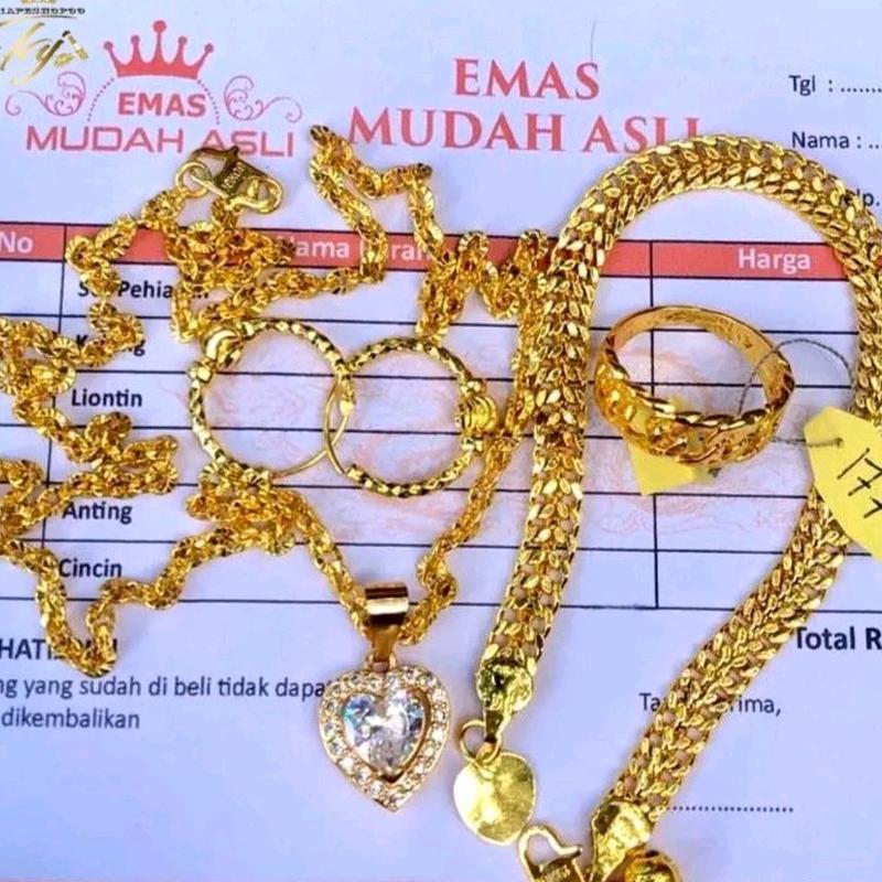 Set Perhiasan Dewasa Gold Berlapis Emas - Shop | Tokopedia