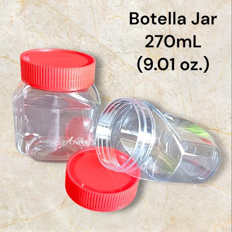 Botella Plastic Jar with Red Cap (270mL) - Home Organizer an - TikTok ...