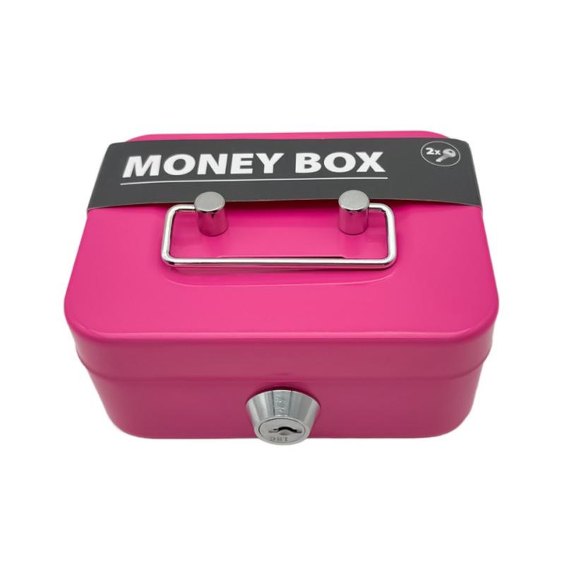 Cute Toys Metal Key Lock Cash Box 4.53" x 3.35" Small Cash Storage ...
