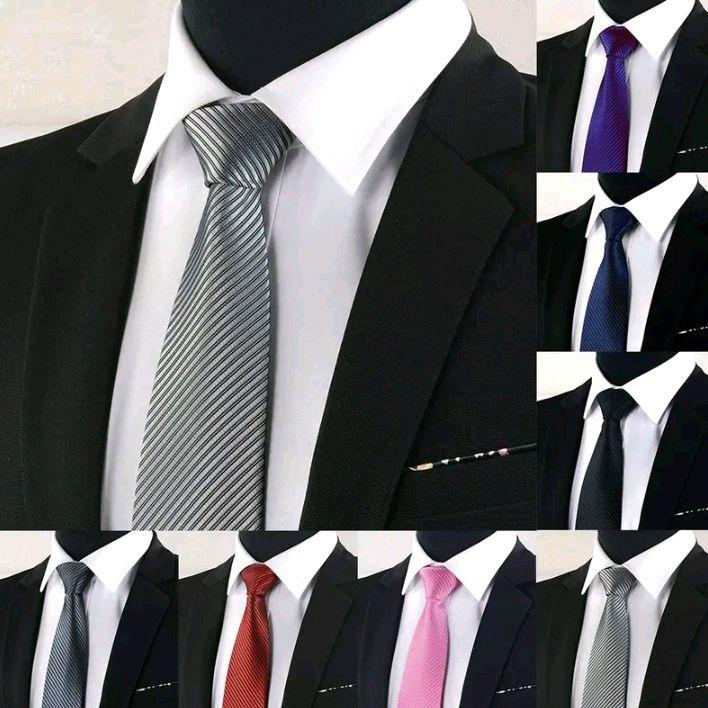 Neckties Men's Woven Silk Business Fashion Neckties Plain Color ...