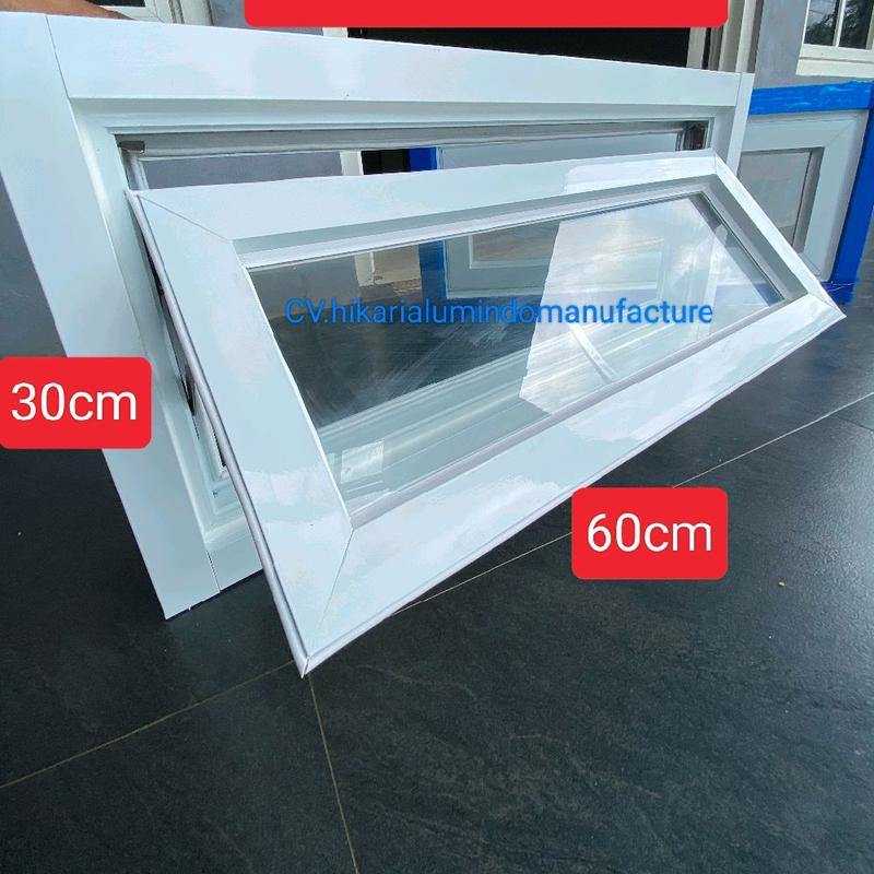 JENDELA ALUMINIUM BOVEN CASEMENT TINGGI 30CM X PANJANG 60CM,FREE ...