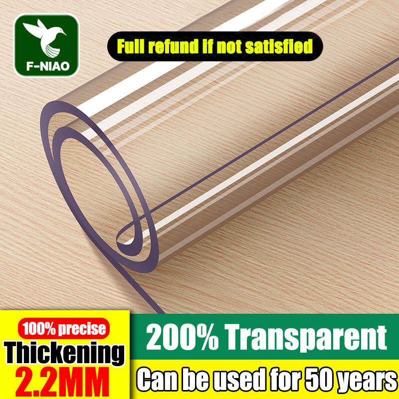 [200% Transparent] 2.2mm pvc plastic table mat alas meja plastik ...