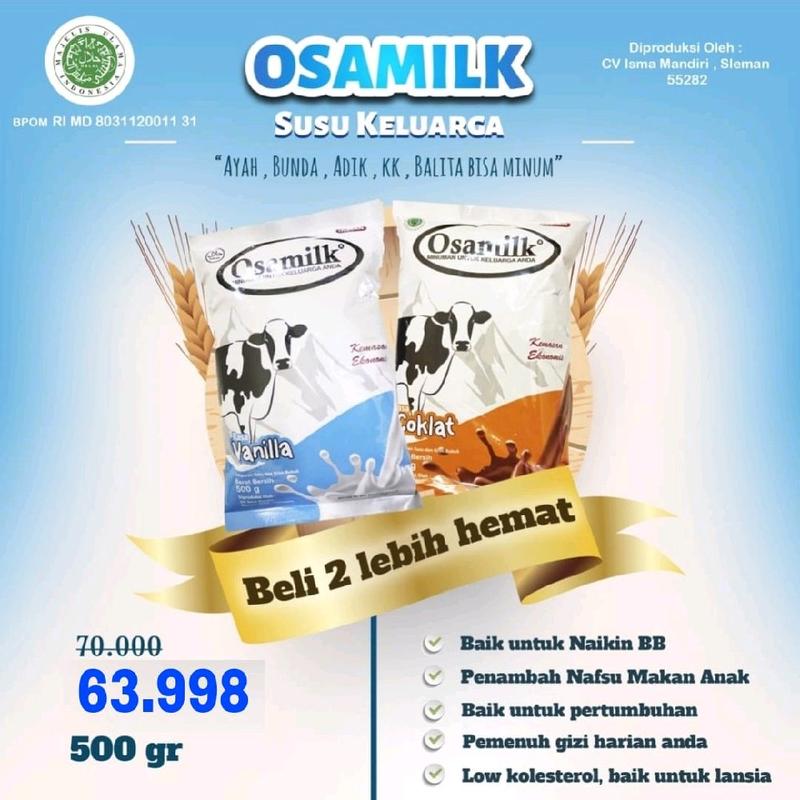OSAMILK SUSU OSAMILK SUSU BUBUK OSAMILK COKLAT SUSU VANILA - Shop ...