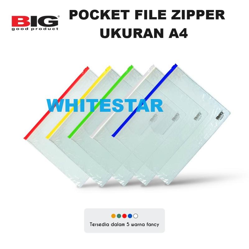map pocket file / document pouch zipper Ukuran A4 + name tag - Shop ...