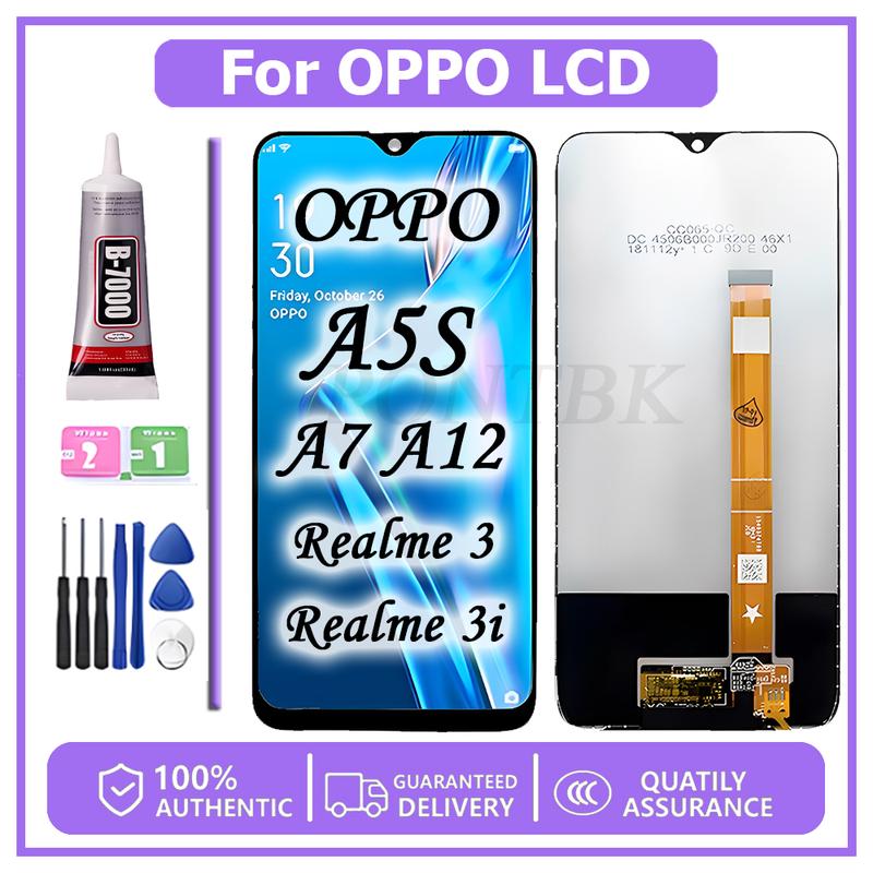 Pemasangan Skrin Paparan LCD, Untuk OPPO LCD A5s / A7 / CPH1903 ...