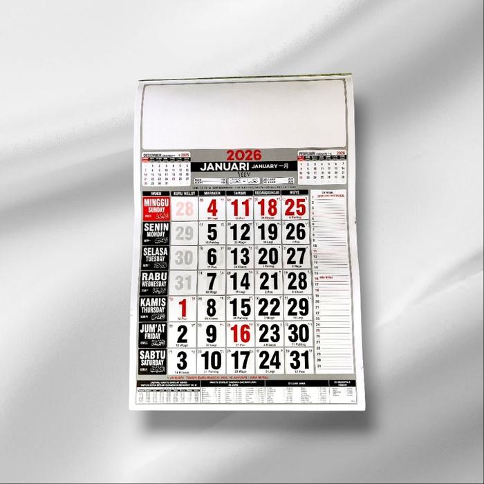 Jual Kalender Dinding 2026 Jawa Pon Kliwon Legi Tebal - Kota Semarang ...