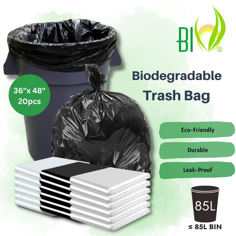 BIO Biodegradable Trash Bags - 36"x48" White/Black/Transparent - TikTok ...