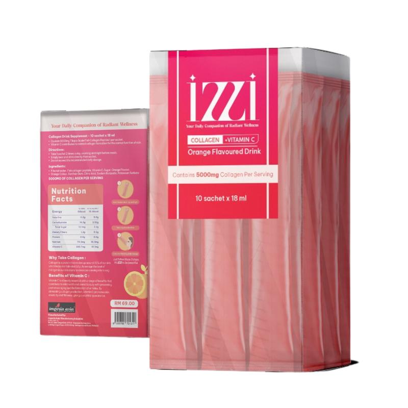 IZZI Collagen + Vitamin C Orange Flavored Drink Marine Collagen ...