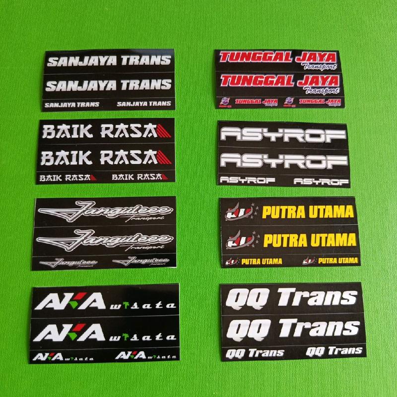 Stiker Julukan dan stiker nama PO dan banner untuk miniatur bus - Shop ...