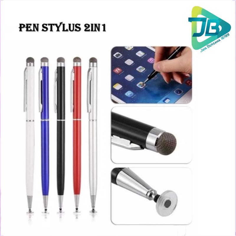 Stylus pen UNIVERSAL 2in1 ballpoint pulpen pena smartphone handphone ...