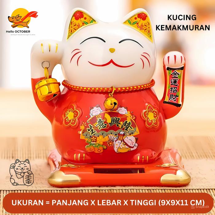 Jual KUCING KERAMIK (ANEKA WARNA) Solar Panel (Tanpa Baterai) Bergerak ...