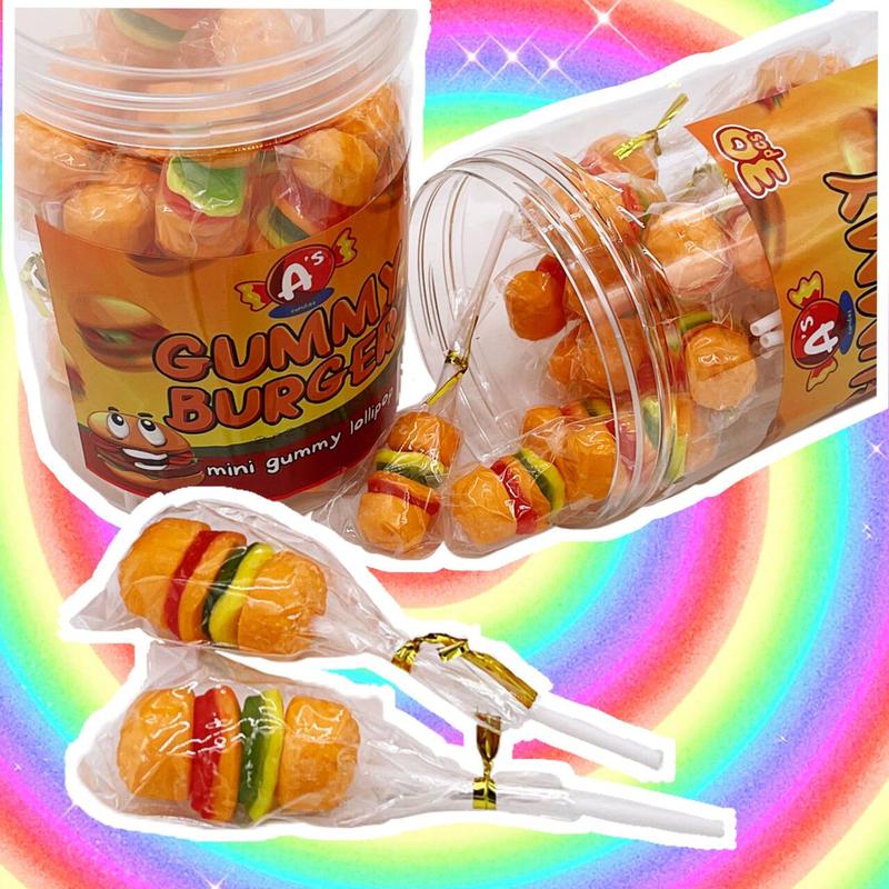 A's Gummy Burger Mini Gummies lollipop Hamburger Gummy Candies - TikTok ...