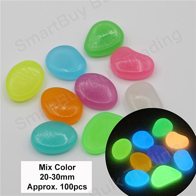 SmartBuy Glow-in-the-Dark Stones Fluorescent Pebbles for Garden ...