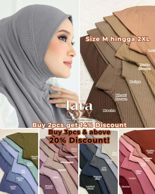 Tudung Instant Lara Cozy Berdagu by Bea Hijab (size M - 2XL) - TikTok ...