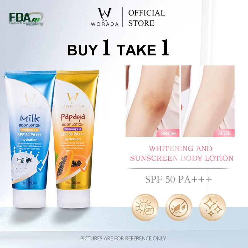 WORADA SPF 50 PA++ Papaya Lotion W/ Gluta Acid And Papaya Extract ...