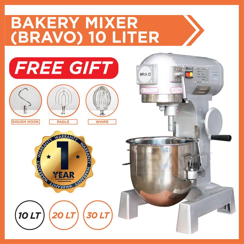 BRAVO B10 Bakery Stand Mixer Capacity 10 Litres and 2KG Flour [10L ...