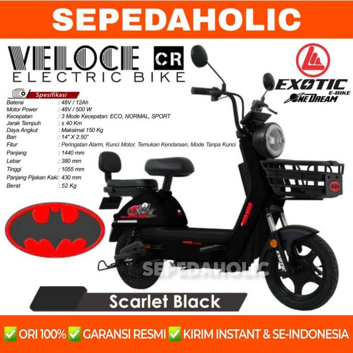 Jual Sepeda Listrik EXOTIC VELOCE CR Batman Dark Knight 500 Watt ...