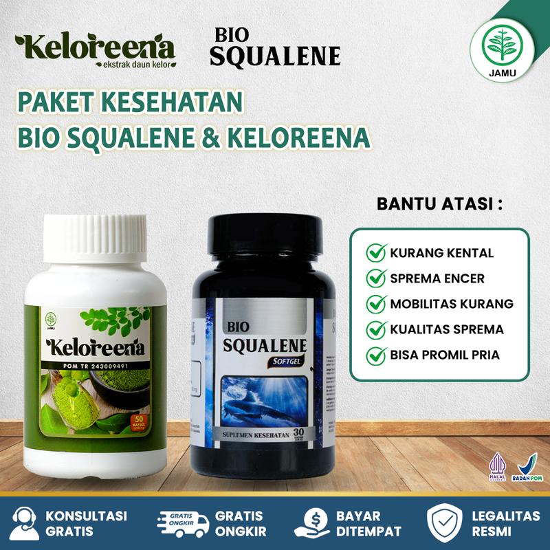 Keloreena & Bio Squalene Paket Suplemen Vitamin Kesehatan Pria - Shop ...