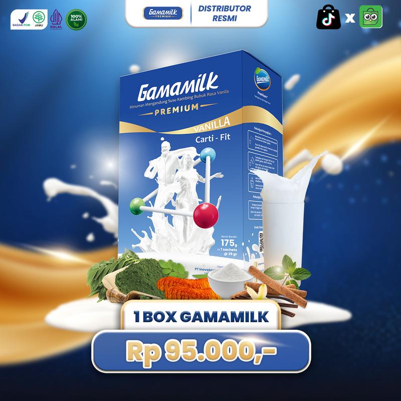 [LIVE] GAMAMILK PREMIUM 1 Box Susu Kambing Etawa Gamat Bubuk Stevia ...