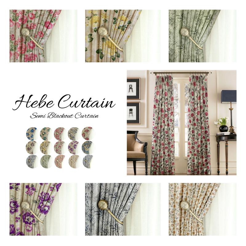 Langsir Raya Bunga English / Ready Made Curtain / Langsir Bercorak ...