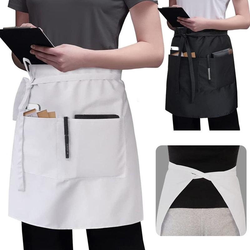 Adult Bib Abrasion Resistant Chef Apron Half Body with 2 Pockets ...