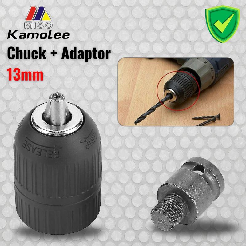 Adaptor Bor Impact Wrench + Kepala Bor Keyless 13mm Drill Chuck - Shop ...