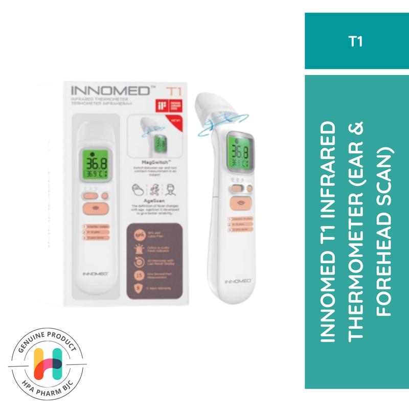 INNOMED T1 INFRARED THERMOMETER (EAR & FOREHEAD SCAN) - TikTok Shop ...