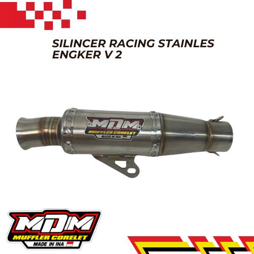 Jual MDM RACING MUFFLER Silincer Racing Engker V2 Stainless - Kab ...
