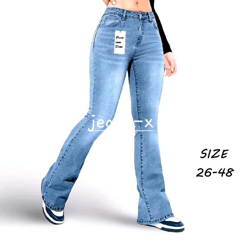 Jeans Bootcut Stretchable High Waist Premium Quality Viral Denim ...