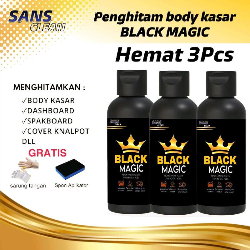Sans Clean Black Magic Penghitam Body Kasar 3Pcs - Paket Hemat 60ml x 3 ...