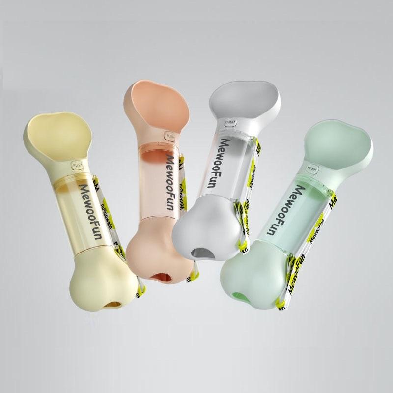 Mewoofun Dog 2 in 1 Water Bottle bone shape with plastic bag - TikTok ...