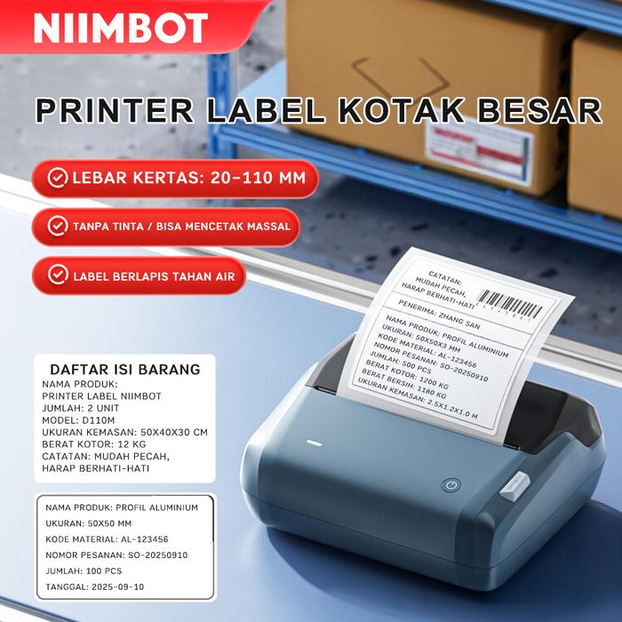 Promo NIIMBOT B4 Printer Label 4 Inch Bluetooth - Cetak Semua Jenis ...