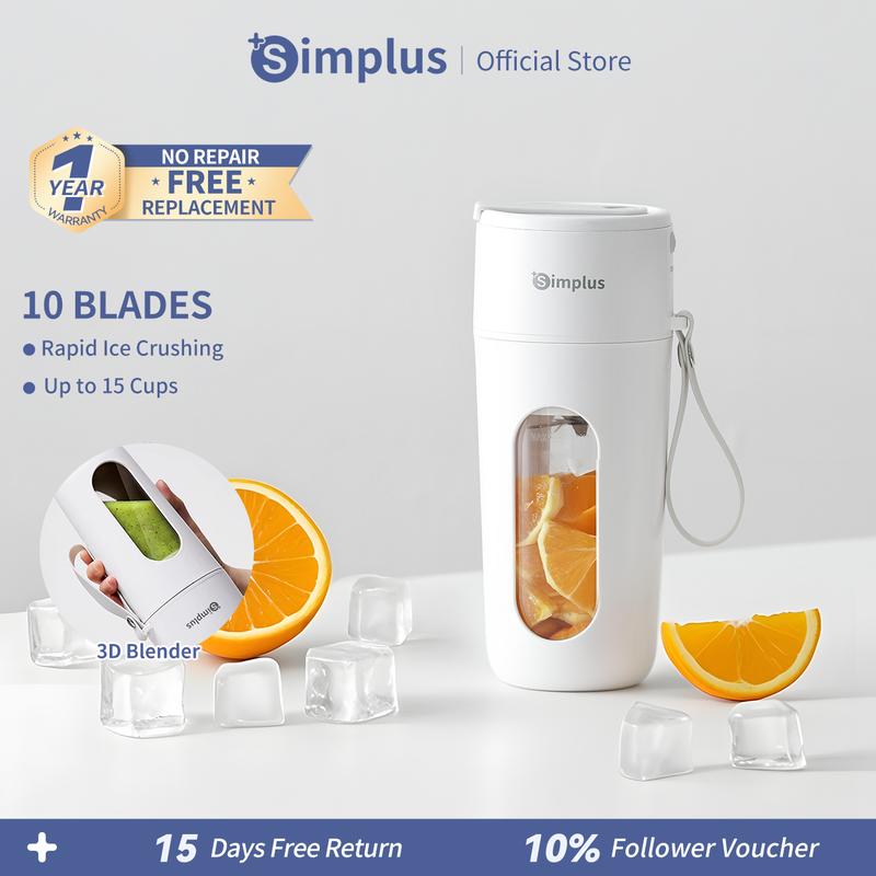 Simplus Blender Portable 400ML Juicer Type-C Fast Charging 304 - TikTok ...