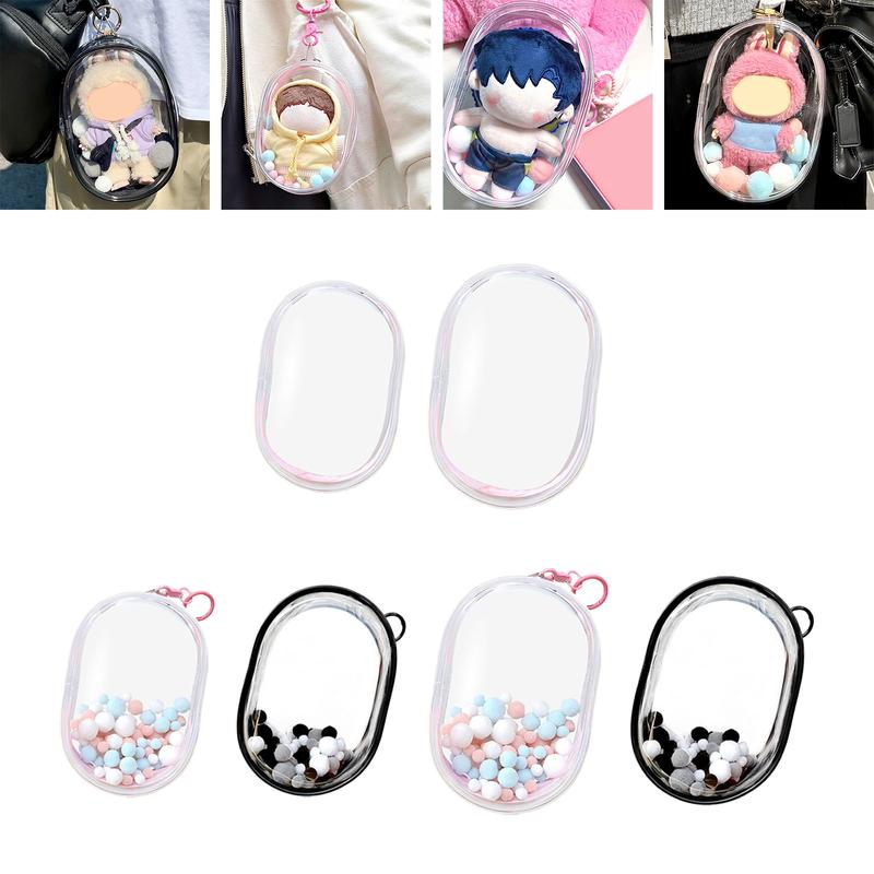 Mini Labubu Figure Storage Case Waterproof Zipper Closure Carrying ...