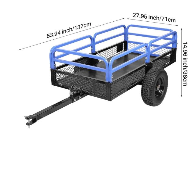 Jual Heavy Duty Steel ATV Dump Trailer, 1500-Pound Load Capacity, With ...