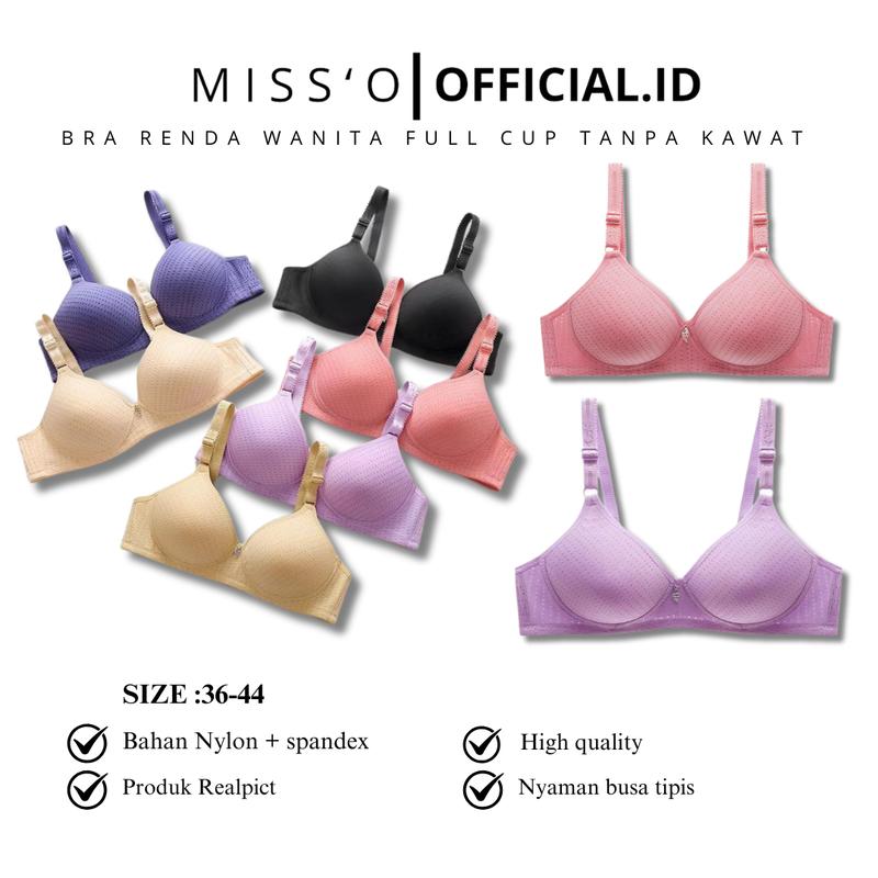 Missoofficial.id BR1141 BH Renda Wanita Push Up Seamless Ful - Shop ...