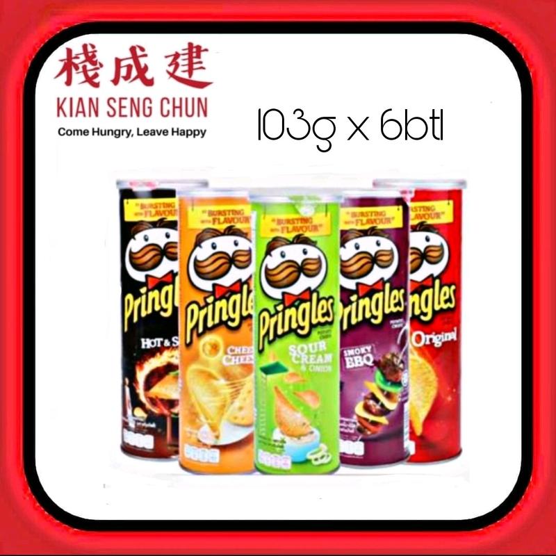 102g x 6btl Halal Pringles Potato Chips - TikTok Shop Singapore